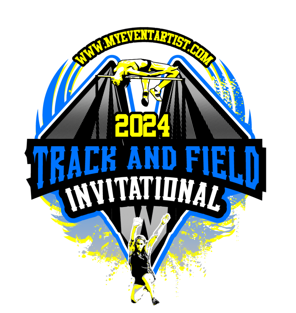 TRACK AND FIELD EVENT INVITATIONAL LOGO DESIGN FOR PRINT - My Event Artist