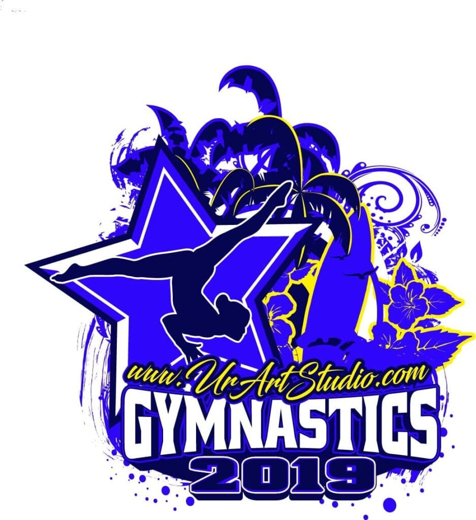 GYMNASTICS VECTOR LOGO DESIGN FOR PRINT - My Event Artist