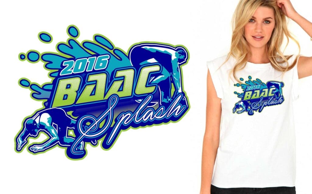 BAAC SPLASH SWIMMING VECTOR LOGO DESIGN FOR PRINT - My Event Artist